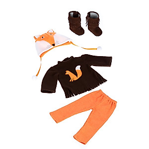 - Foxy - 4 Piece Outfit - Hat, Blouse, Leggings and Boots. Clothes Fits 18 Inch Doll (Doll Not Included)