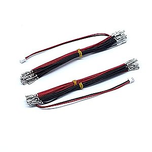 Arcity 2 Pcs Arcade Cable Wire LED Button Power Cable Daisy Chain 0.110 Inch /2.8mm Terminals Jumper Wire Harness Lighted Up 20 LED Arcade Buttons for USB Encoder, MAME, Arcade1Up, Raspberry Pi,PC New