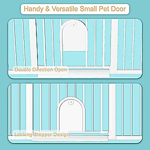Fairy Baby 26.77"-29.53" Wide Narrow Baby Gate with Cat Door - Walk Through Small Pet Door Tension Safety Gate - Pressure Mounted No Drill