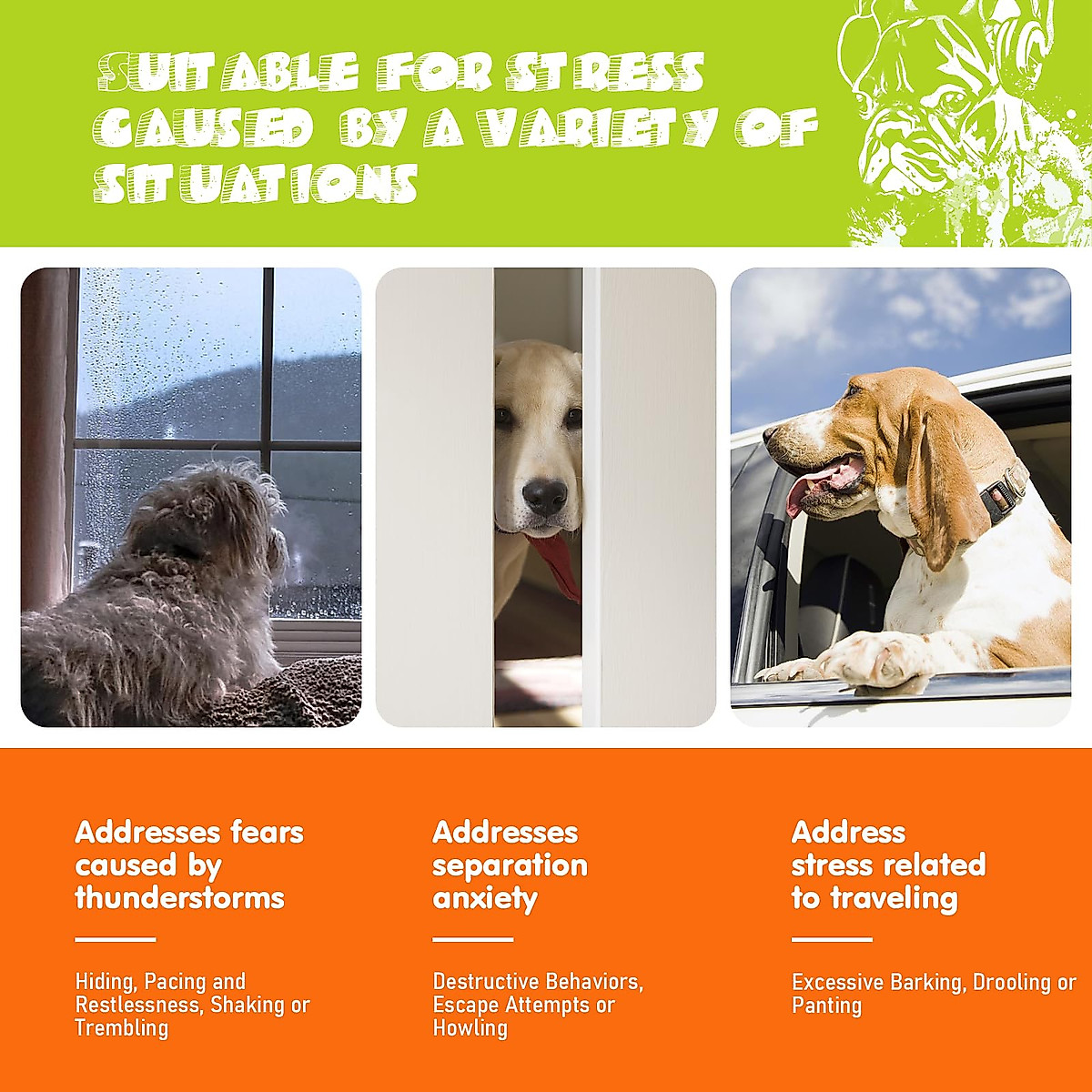 Hemp Calming Chews for Dogs Anxiety Separation Anxiety Relief for Dogs Calming Treats Pet Calming Care Chews for Dogs Stress and Anti Anxiety Relief, Beef, 120 Count