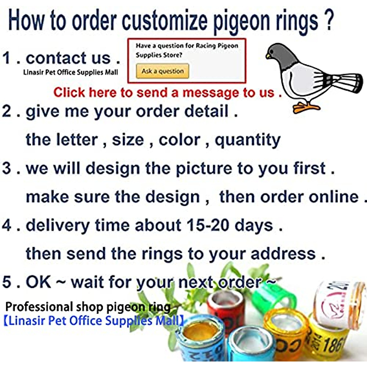 200 Pcs Anillos Para Palomas Mensajeras 2023 Leg Rings for Cockatiels Parrot Rings Leg Bands Parakeet Leg Bands Pigeon Pigeon Ring Pigeon Band Bird Leg Ring Chicken Leg Band with Serial Number