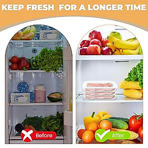 PUXING Deli Meat Container for Fridge Bacon Lunch Meat Container for Refrigerator Airtight Lunch Meat Storage Boxes Meal Prep Containers Stackable Food Storage Boxes with Lid/Food Clip(SIZE:18.06oz)