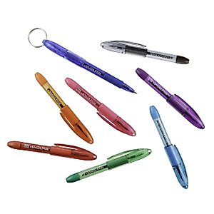 Pentel RSVP Mini Ballpoint Pen, (1.0mm) Medium Line, 24-Assorted Ink in Clear Cylinder Pack (BK91MN24M)