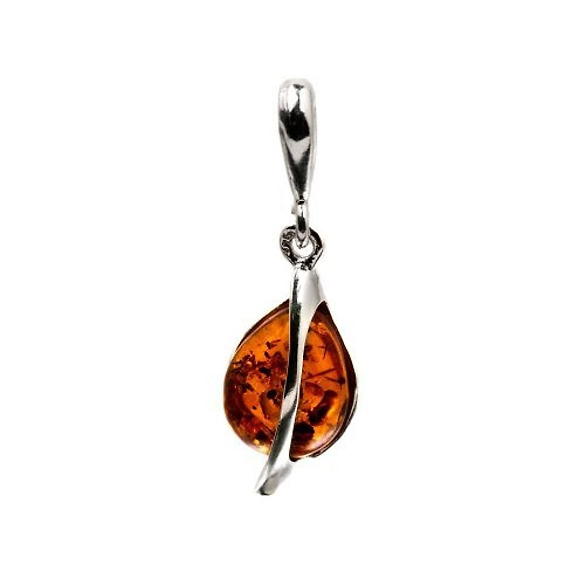 Sterling Silver Amber New Look Pendant