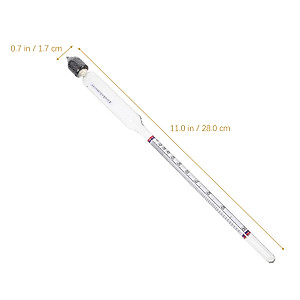 HEMOTON Hydrometer Alcohol Meter Alcohol Proof Tester Distilling Moonshine Alcohol Hydrometer for Proofing Distilled