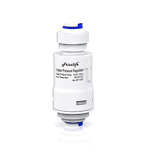 Frizzlife Water Filter Pressure Regulator Protection Valve For Reverse Osmosis & Water Filter System, 60PSI, 1/4” Quick Connect Push Fit, PRV01