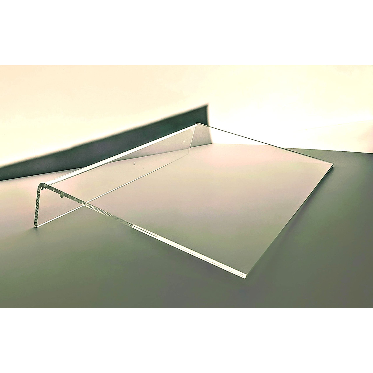 20" Long Clear Floating Shelf (9" deep)