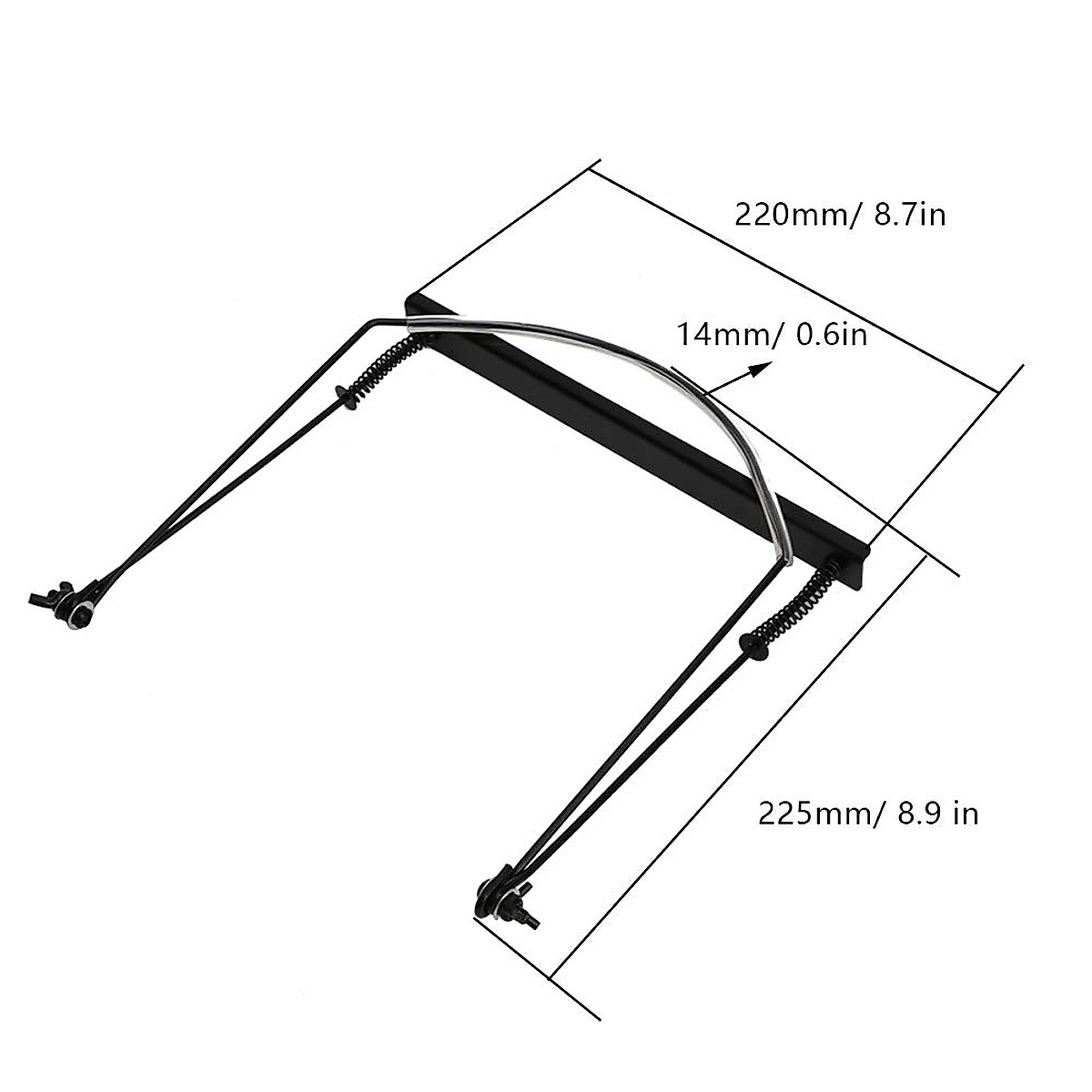 Harmonica Stand 24Hole Metal Harmonica Holder with Adjustable Neck Type Musical Wind Instrument Accessories(Black Silver Gold)(Black)