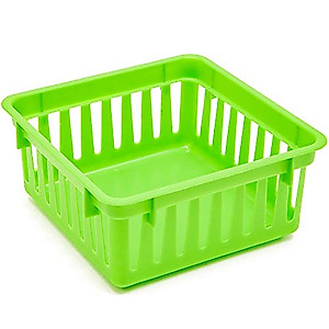 Bright Creations 12-Pack Colorful Small Storage Baskets Plastic Bins for Organizing Shelves and Desks, Arts and Crafts Containers for Home, School, Office (4 Colors, 5.3 x 5.3 x 2.4 in)