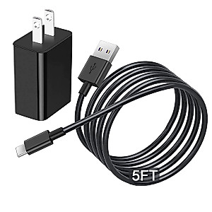 5Ft USB C Fast Wall Charger Fit for T-Mobile REVVL 6/6 Pro 5G, REVVL V+ 5G, REVVL 5G, REVVL 4/4+, Revvlry+, Revvlry USB Type-C Phone Power Adapter Charging Cord Cable