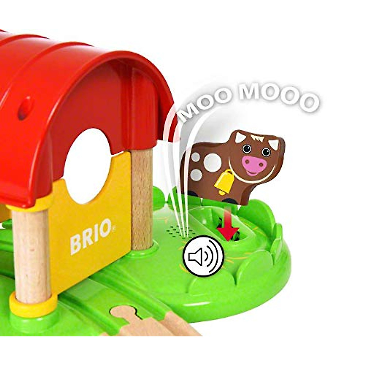 BRIO World - 33826 My First Farm | 12 Piece Wooden Toy Train Set for Kids | Interactive Learning Experience | FSC-Certified Wood | Suitable for Ages 18 Months and Up