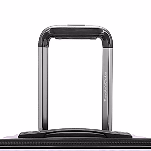 Traveler's Choice Archer Polycarbonate Hardside Spinner Luggage Set, Tie Down Straps,Purple, 3-Piece