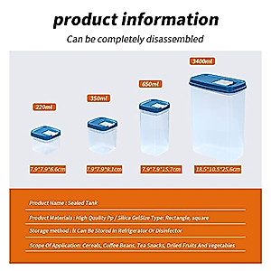 JOYBOS Containers for Food Storage | Canister Sets for Kitchen Counter 6Pcs, Airtight Sugar Cereal Snack Flour Storage Containers with Lids - Air Tight Sealable Bins Set for Kitchen Pantry BPA-free