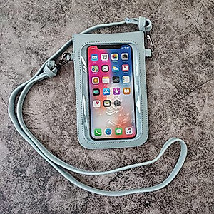 LLJIUJIU Demon Slayer Hashibira Inosuke Cell Phone Purse Small Crossbody Bag Mini Cell Phone Pouch Shoulder Bag Grey