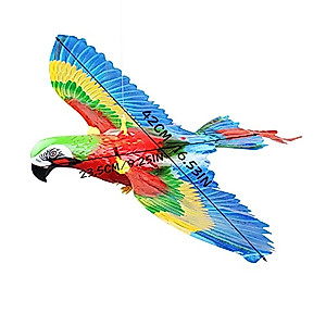 yuai Bird Mechanical Flying Toy, Bird Interactive Cat Toy, Electric Hanging Flying Bird Hanging Lifelike Predator Scarecrow Diverter for Birds, Mice, Squirrels, Rabbits Rodents (A) 16.5x9.4x4.7