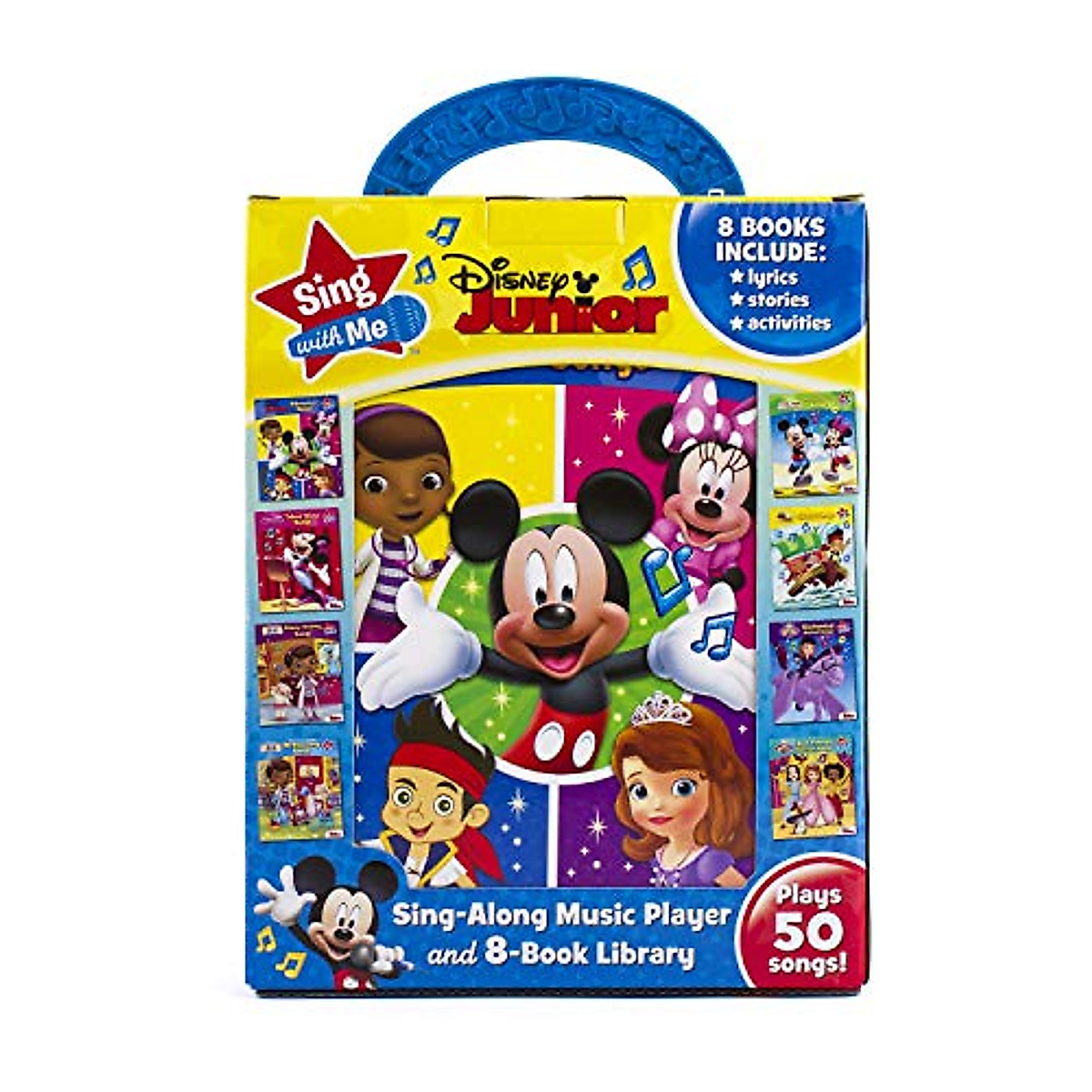 Disney Junior Mickey, Minnie, and More! - Sing with Me Sing-Along Music Player and 8-Book Library - PI Kids