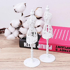 15pcs Doll Dress Form Mini Mannequin Dress Form Cloth Gown Clothing Clothes Gown Display Mini Mannequin Model Stand for Doll Display Holder Toy