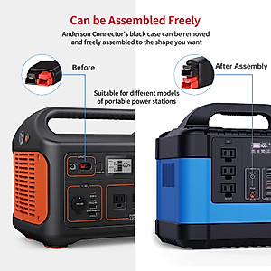 ELFCULB 12AWG 10FT Anderson Extension Cable 2 6 10 20 35 50FT Solar Extension Cable Anderson Connector for Portable Power Station Solar Generator Solar Panel (10FT)