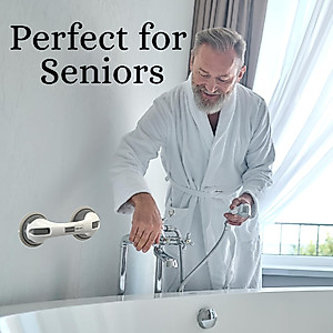 Grab Bars for Shower - Suction Shower Handle - Grab Bars for Elderly for Wall - Grab Bars for Bathroom - Shower Grab Bars for Seniors - Shower Handles for Elderly - Suction Grab Bars for Showers