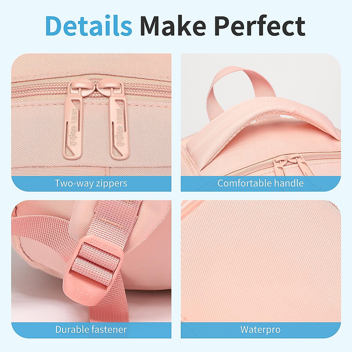 Backpack for Kids,Backpacks for School Light Backpack Suitable for Over 6 years old(Pink)