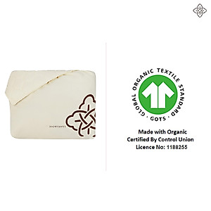 Bioweaves 100% Organic Cotton Mattress Pad Cover, GOTS Certified Cooling Quilted Fitted Mattress Topper & Protector with Soft Cotton Wadding - 20 Inch Deep Pocket, California King