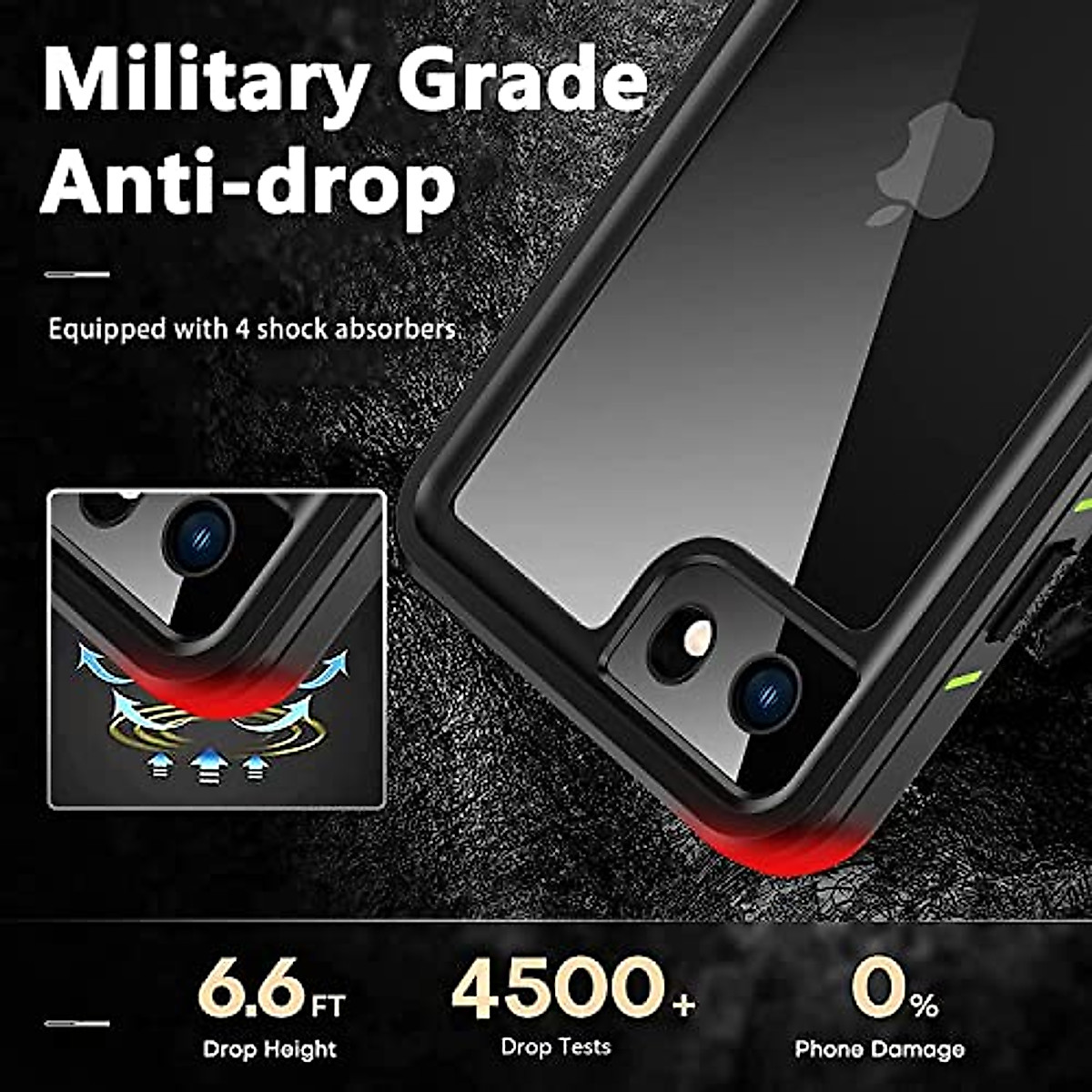 Bestcellcase Waterproof iPhone SE 2022/SE 2020/iPhone 8/iPhone 7 Case Shockproof,Full Body Protective Case with Screen Protector,Heavy Duty Phone Case for iPhone 7/8/SE,Green