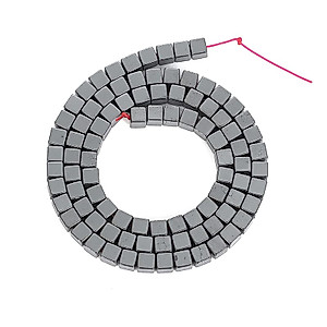 NHBT YU Natural Stone Beads Square Black Hematite for Jewelry Making Needlework Bracelet DIY T87 (Color : H8477, Item Diameter : 8x8mm About 48 pcs)