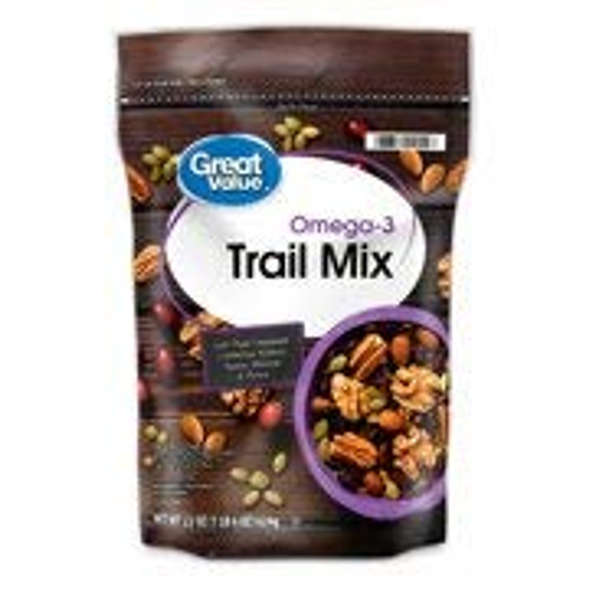 Great Value Omega3 Trail Mix, 22 Oz (Pack of 2)
