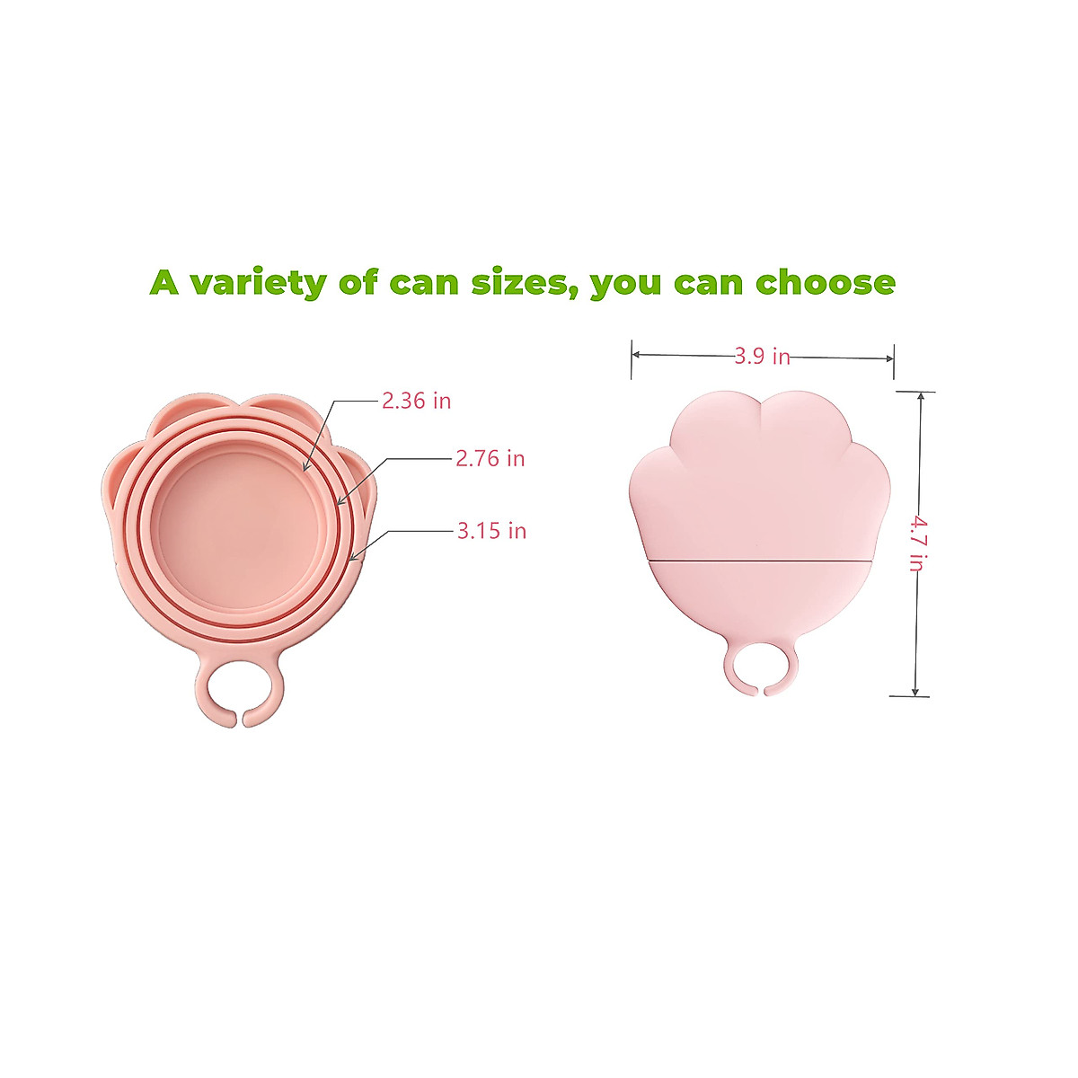 3Pcs Can Lids Supplies Set,Many Sizes Dog Cat Food Can Lids,Food Safe BPA Free Pet Food Can Covers for Pets Dogs Cats Feeding Can (White)