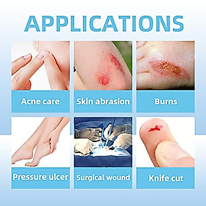 Dr. Med Hydrocolloid Wound Dressing 4"x4"-10 Pack/Box, Waterproof Adhesive Bordered Bandage, for Light Exudate, Abrasions, Pressure Ulcer, Bed Sore, Superficial Wound Care