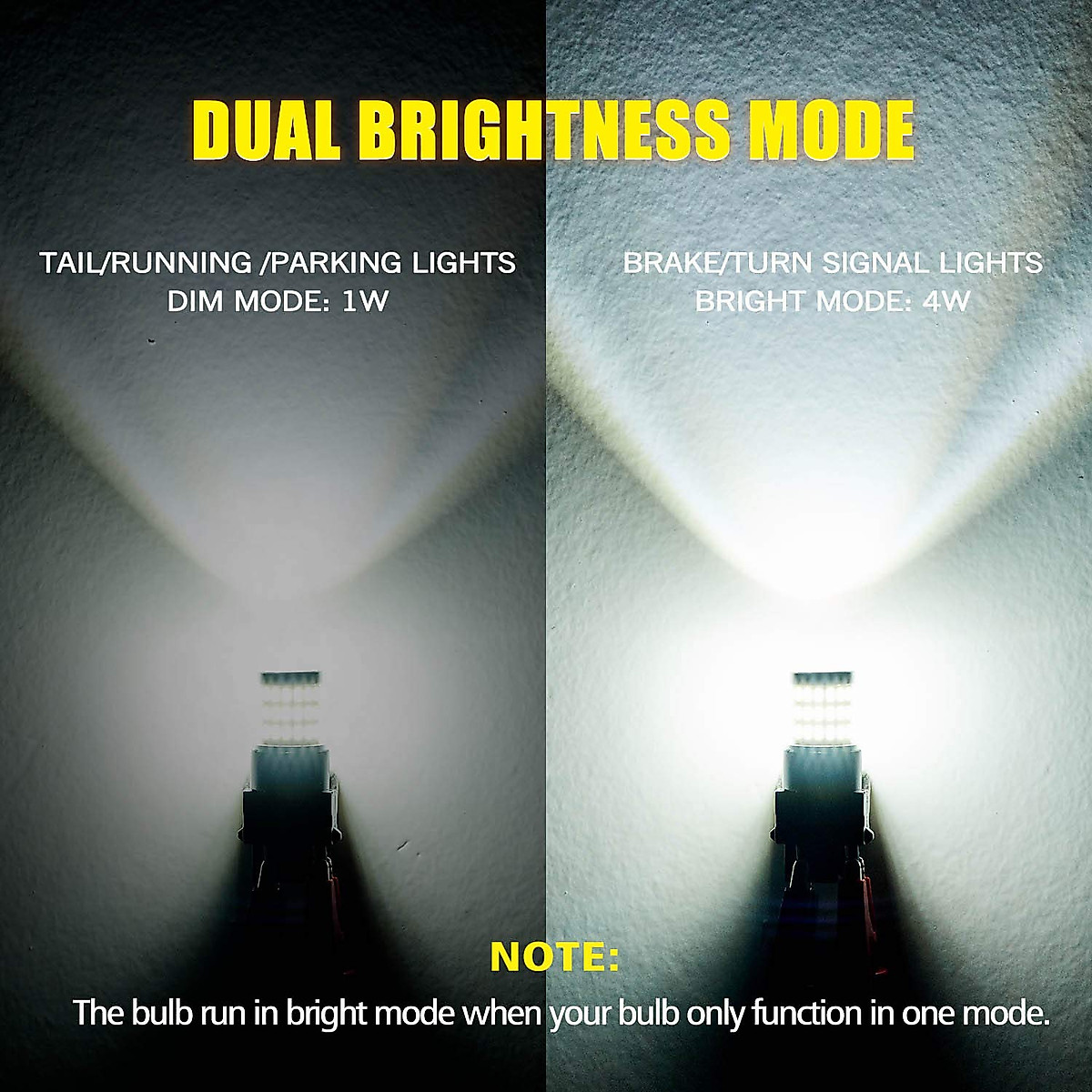 AUXLIGHT 3157 3156 3057 4157 3157K LED Bulbs Xenon White, Ultra Bright 57-SMD LED Replacement for Back Up/Reverse Lights, Brake/Tail Lights, Turn Signal/Parking or Running Lights (Pack of 2)