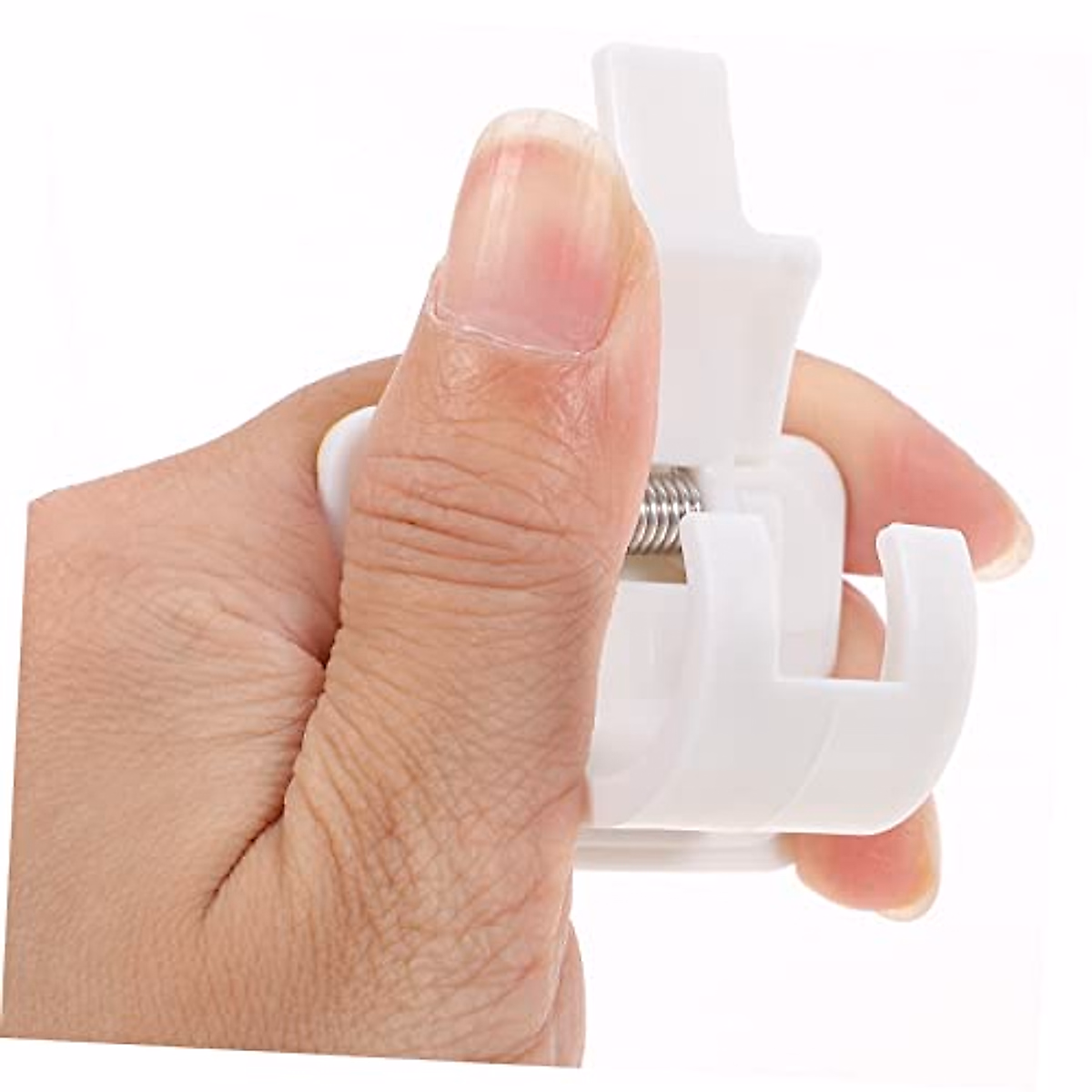 DOITOOL 32 Pcs Curtain Rod Hanger Adjustable Drop Hitch No Nail Curtain Rod Nail Free Adjustable Curtain Rod Holder No Drill Curtain Rod Brackets Shower Curtain Rod Abs White No Nails