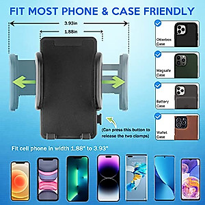 Car Cup Holder Phone Mount, Universal Cell Phone Holder for Car Drink Cupholder Expander 360°Rotation Adjustable Base Large Car Cup Holder Adapter Compatible with iPhone & Samsung Android Smartphone