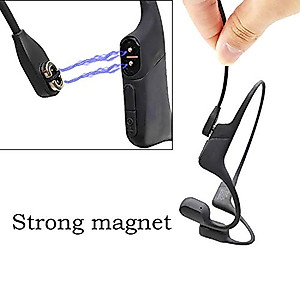 Replacement Charging Cable Flexible USB Cable with Magnetic Charger Connector Compatible with AfterShokz Aeropex/OpenComm & Shokz OpenRun/OpenRun Pro/OpenRun Mini (AfterShokz Aeropex Mini) Headphones