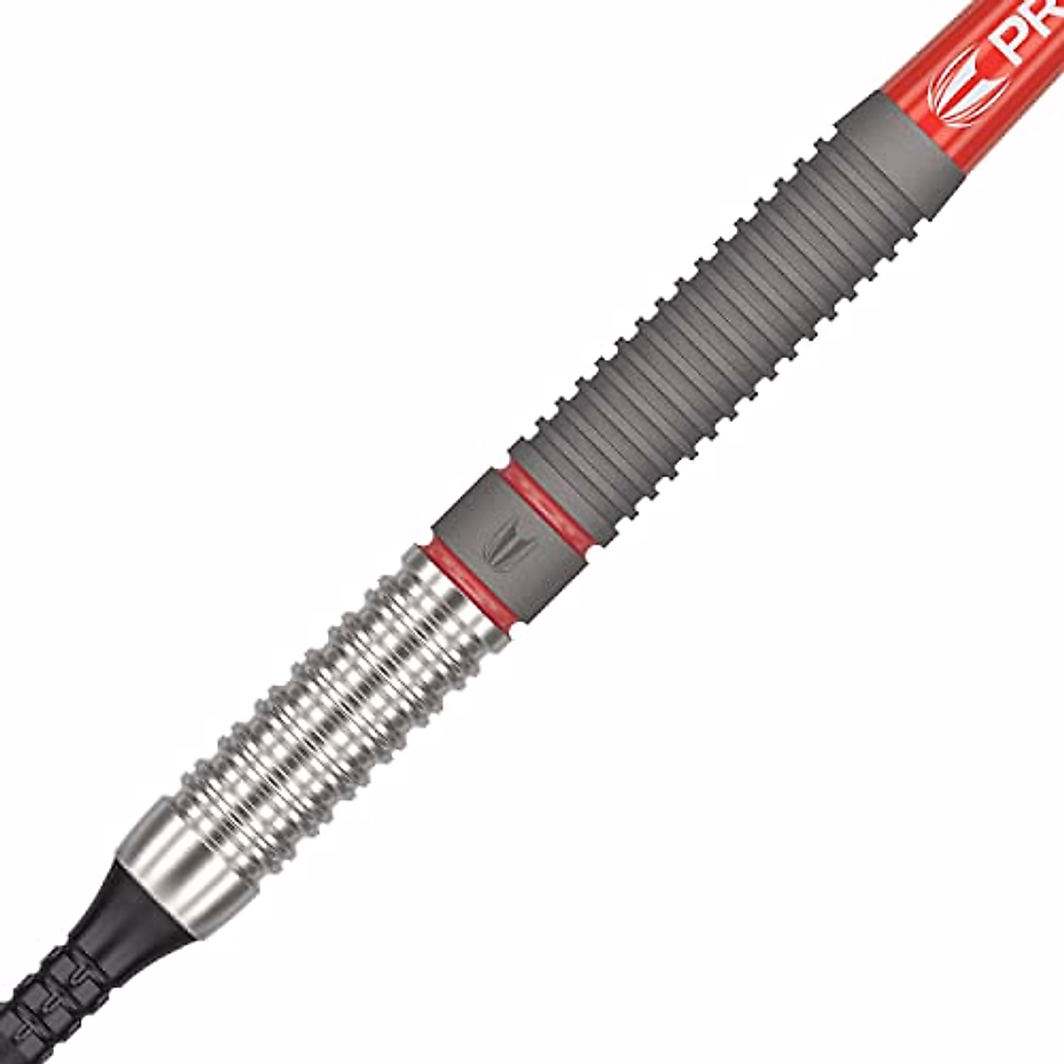 Target Darts Sync 10 20G 80% Tungsten Soft Tip Darts Set, Red, Silver and Black (SYNCSOFT)