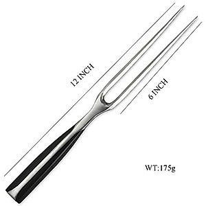 NEWZAF Chef Pro Stainless Steel Carving Fork Meat Fork Pasta Fork 12 Inch