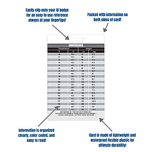 Essential CNA/MA/Tech Vertical Reference 7 Badge Card Set - Perfect for Technicians, Medical Assistants and Certified Nursing Assistants!