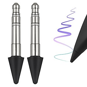 Slim Pen 2 Tips (2 Pack) Replacement fits for Surface Slim Pen 2, Real-Time Sensitivity Replacement nibs fits for Surface Pro 8/Surface Pro X/Surface Laptop Studio/Surface Duo 2 Table Pen