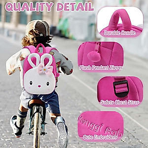 Toddler Backpack for Girls, ChaseChic Cute Cartoon Mini Plush Lightweight Soft Baby Backpack, Daycare backpack, Bunny