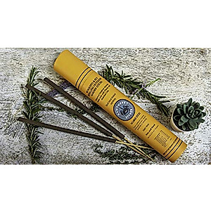 Nantucket Spider Bundle | Garden Repellent Sticks 14 Pack and Incense Stick Holder | Repels Mosquitoes & Flies | Long Lasting | Soapstone Block, Handmade Bamboo Based Sticks, Sun and Sand