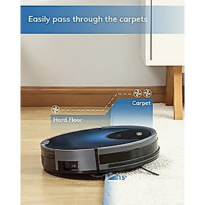 ILIFE V80 Max Mopping Robot Vacuum and Mop Combo - 2000Pa Suction Wi-Fi Automatic Vacuum Cleaner Robot Works with Alexa - 750ml Dustbin Robotic Vacuum Cleaner for Pet Hair Hardwood Floors Carpet