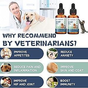 Natural Oil for Dogs and Cats - Natural Oil Drops with Omega Fatty Acids - Hip and Joint Support and Skin Health 240330101