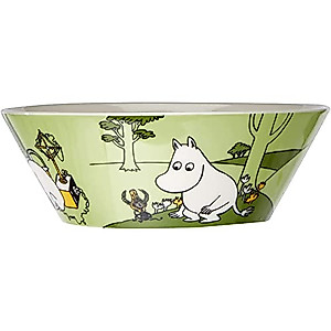 ARABIA Moomin 1027429 Bowl Plate, 5.9 inches (15 cm), Classic, Moomin Green