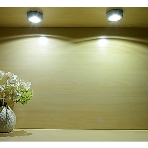 UMECORE Push Lights, 7 Pack Wireless Under Cabinet Lights Tap Push Button Light Battery Operated Puck Lights Stick On LED Night Light for Closet Counter Kitchen Cabinet RV Indoor Outdoor