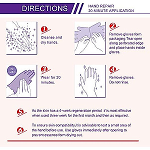 5 Pairs Hands Moisturizing Gloves - Hand Peel Mask Exfoliating Gloves, Hand Repair Glove for Dry Hands Treatment, Remove Dead Skin, Cracked Hands for Women or Men (Lavender Hand Mask)