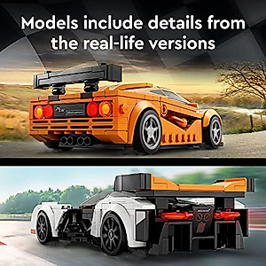 LEGO Speed Champions McLaren Solus GT & McLaren F1 LM 76918, Featuring 2 Iconic Race Car Toys, Hypercar Model Building Kit, Collectible 2023 Set, Great Kid-Friendly Gift for Boys and Girls Ages 9+