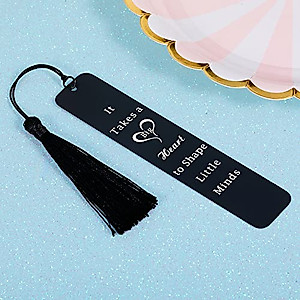 Teacher Valentine Gift for Women Men Teacher Appreciation Gifts in Bulk It Takes A Big Heart to Help Shape Little Minds Bookmark Graduation Retirement Teacher Gifts from Student Thank You Teacher Gift