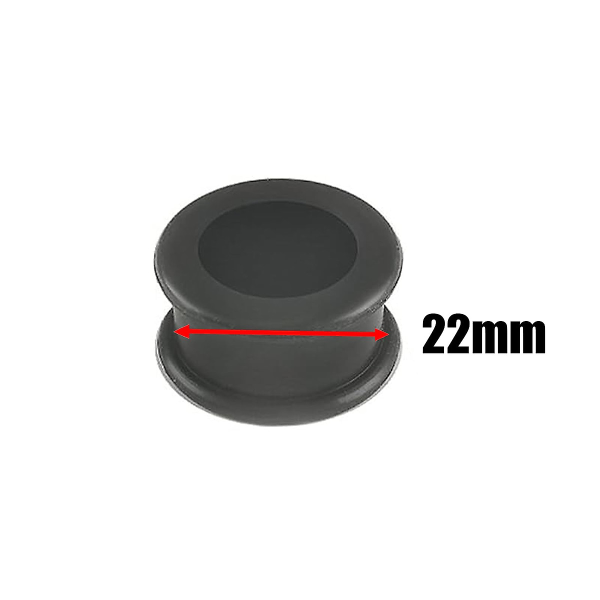 bodyjewellery 7/8 inch 22mm Black Implant grade silicone Double Flare Tunnels Ear Gauge Plugs ABCF Ear Stretching Piercing 2Pcs