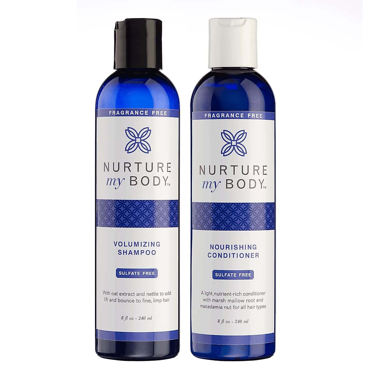 Nurture My Body Volumizing Hair Combo Pack | 8 oz. | Fragrance-Free Volumizing Shampoo & Nourishing Conditioner