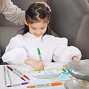 Vitoler 18 Assorted Color Permanent Markers,Fine Point Art Marker Pens Set for Adult Coloring Marking Doodling Painting on Plastic,Glass,Stone